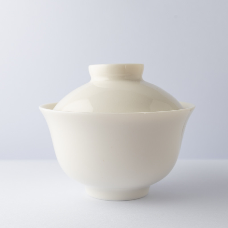 Large Ivory white gaiwan